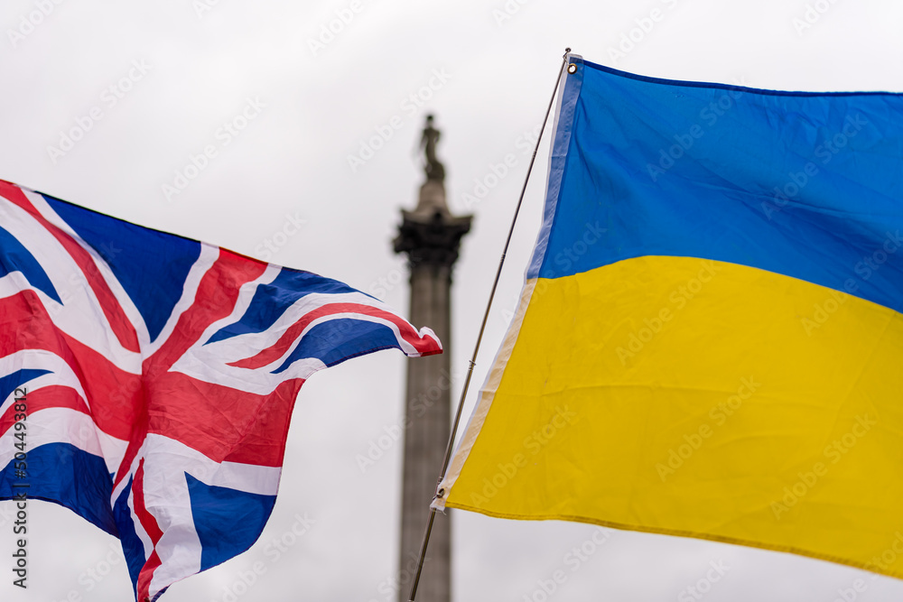 England and Ukraine flags Stock Photo | Adobe Stock