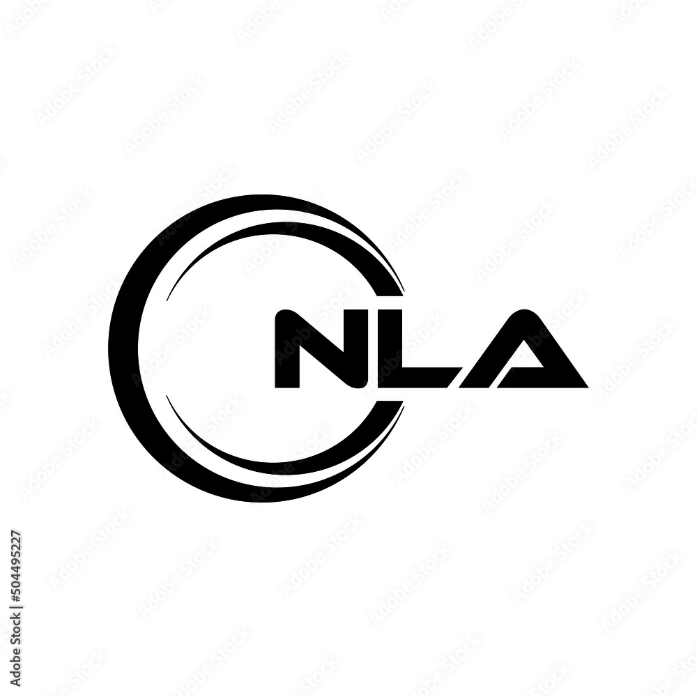 Vecteur Stock NLA letter logo design with white background in ...