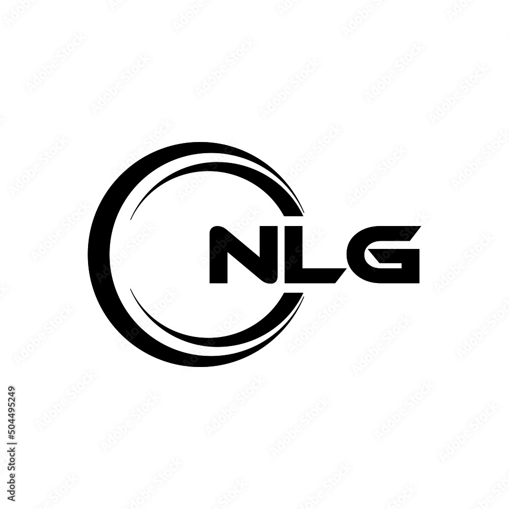 NLG letter logo design with white background in illustrator, vector ...