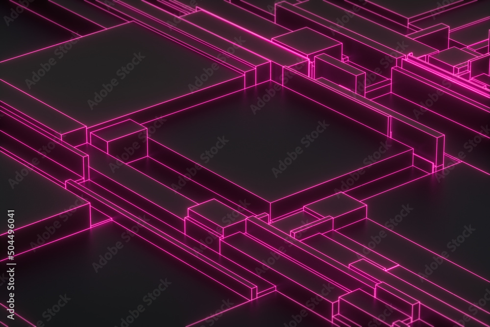 Neon technology background Stock Photo | Adobe Stock