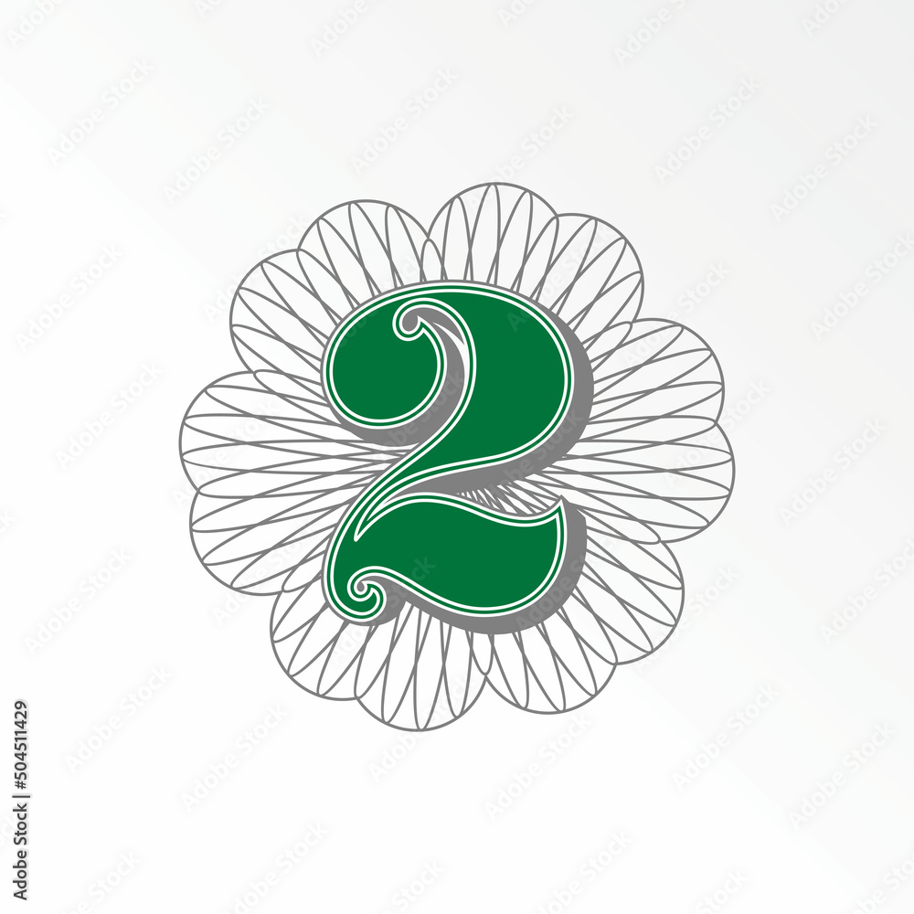 Letter or word number 2 or two dollar america font in 3D with line ...