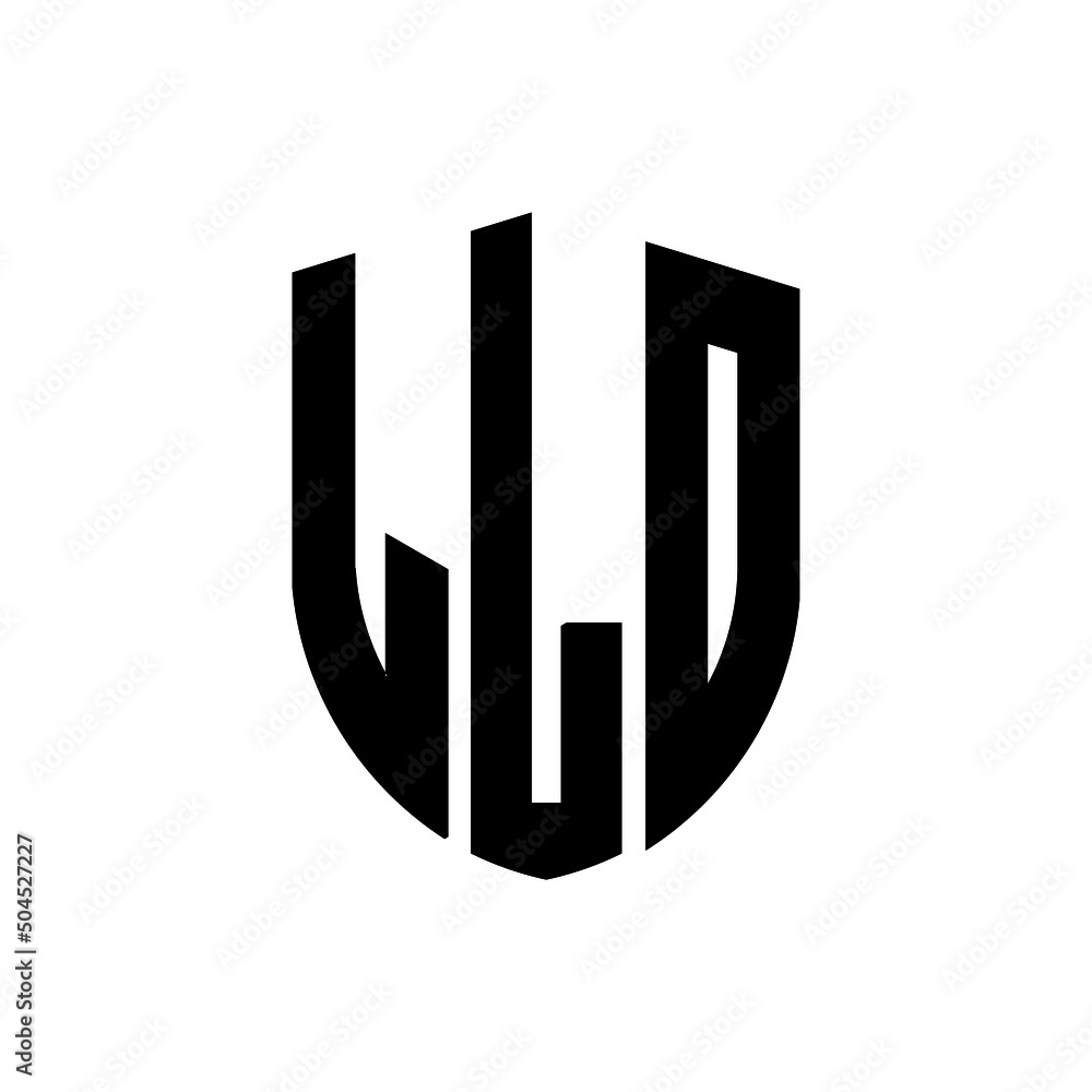 LLD letter logo design. LLD modern letter logo with black background ...