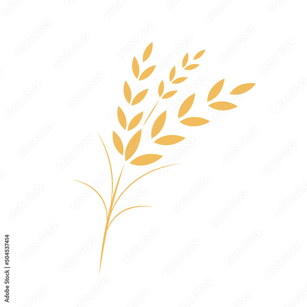 Rice symbol. Wheat symbol vector. wallpaper. logo design. Stock Vector ...