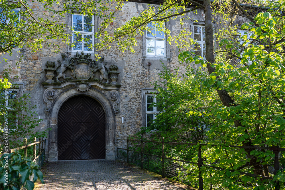 Entrance gate in an old historic ruined castle. Stock Photo | Adobe Stock