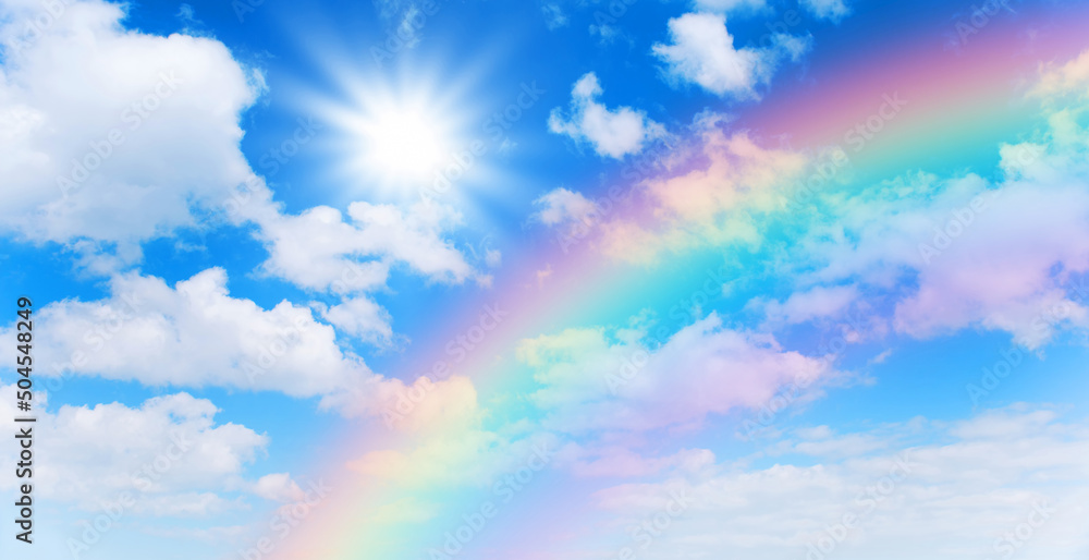 Blue Sky Wallpaper Rainbow