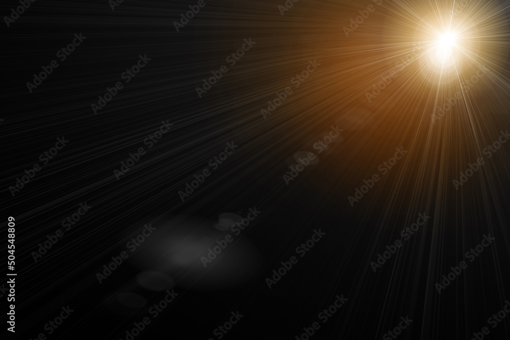 Sun Light Overlay. Sun rays overlay. Sun rays light isolated on black ...