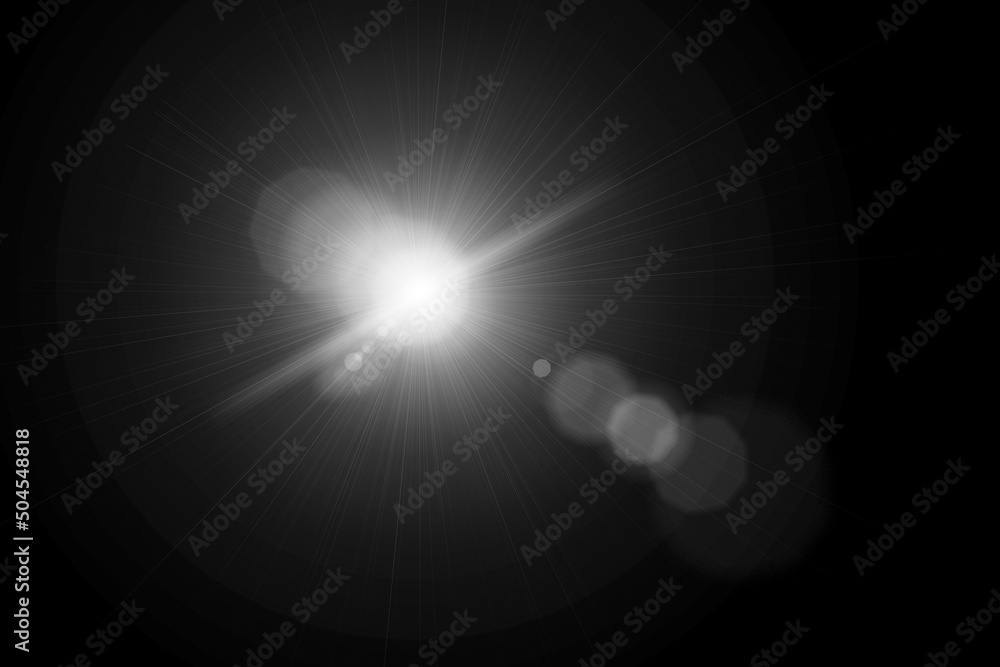Sun Light Overlay. Sun rays overlay. Sun rays light isolated on black ...