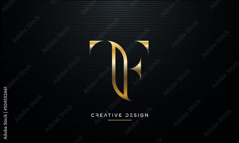 Modern abstract letter TF, FTluxury logo design. Minimal TF, FT initial ...