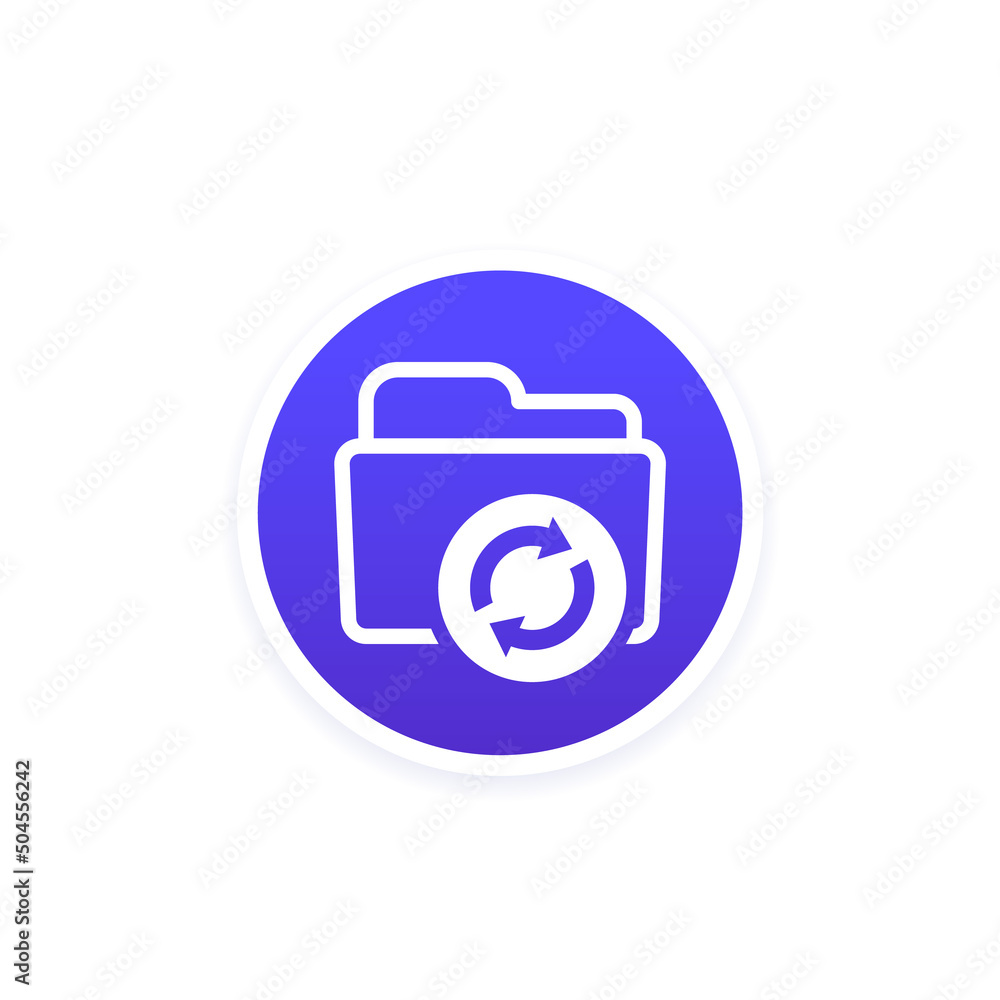 refresh folder icon for apps and web vector de Stock | Adobe Stock