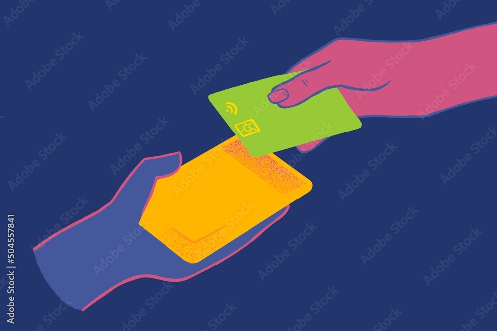 Contactless card payment animation Stock Photo | Adobe Stock