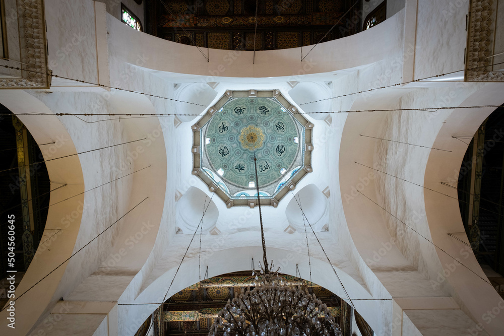 Damascus, Syria - May, 2022: Inside the Umayyad Mosque, also known as ...