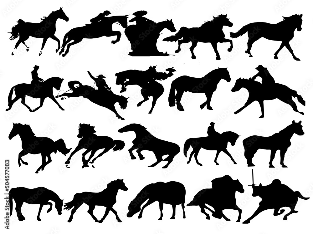 Jumping horse Black Royalty Cliparts. Vectors. And Stock Illustration ...