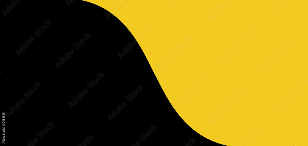 Abstract black-yellow background. Half of the background is black and ...