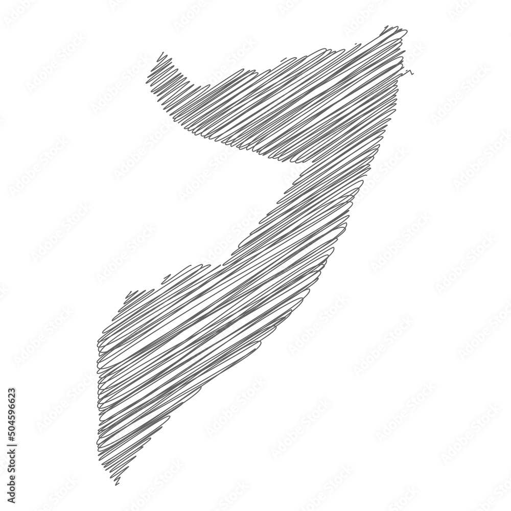 vector illustration of scribble drawing map of Somalia Stock Vector ...