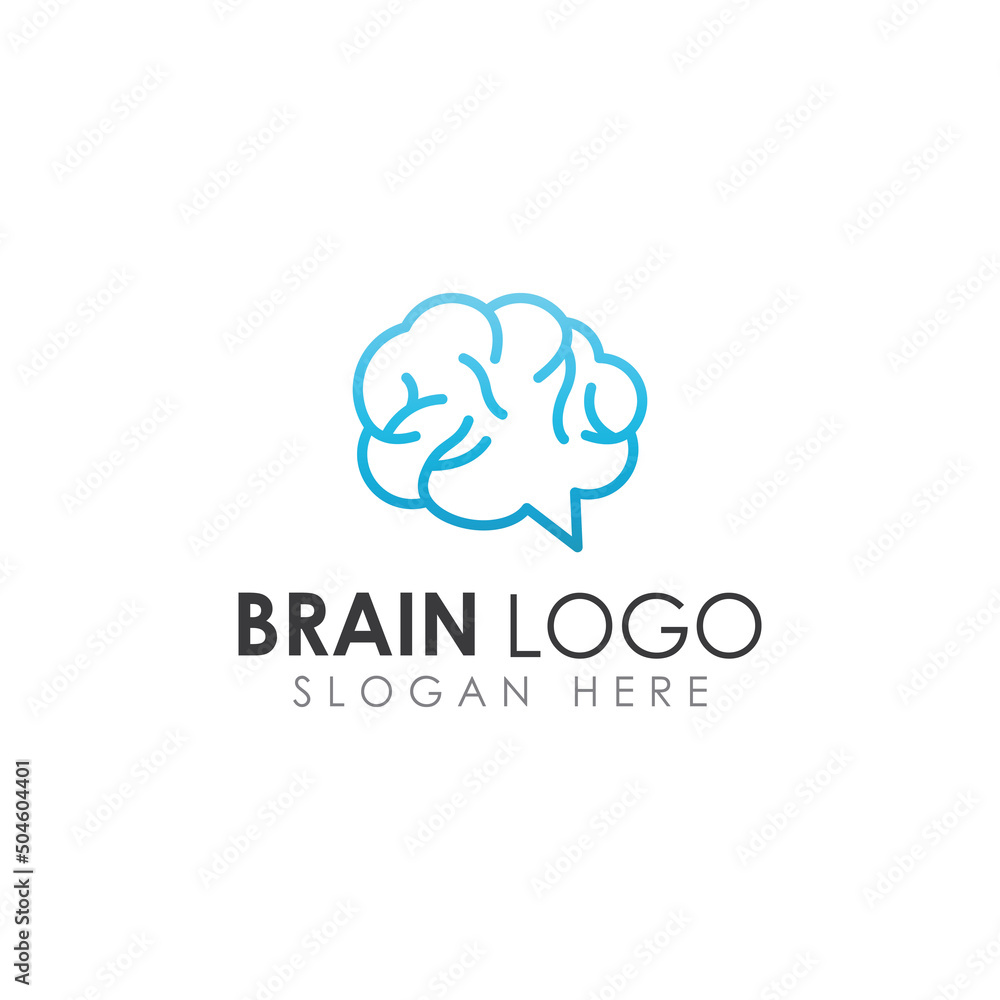 Brain logo. Brain logo with combination of technology and brain part ...