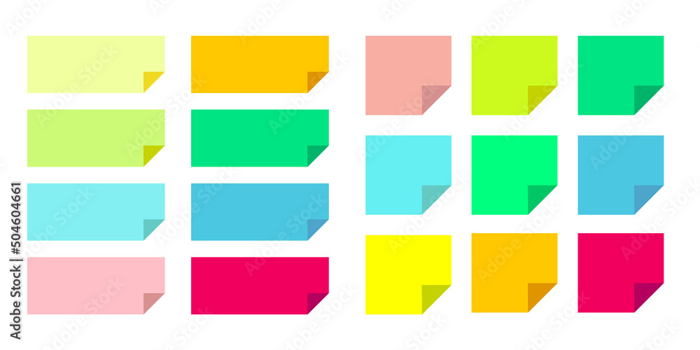 Realistic sticky notes isolated with real shadow on white background ...