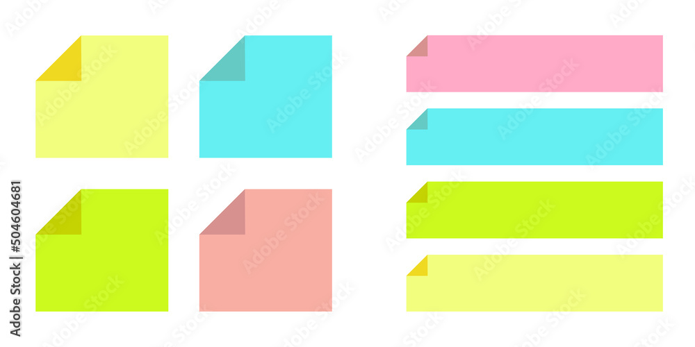 Realistic sticky notes isolated with real shadow on white background ...