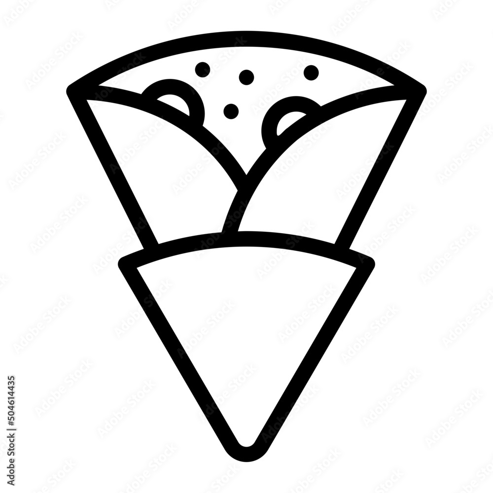 crepe outline icon Stock Vector | Adobe Stock