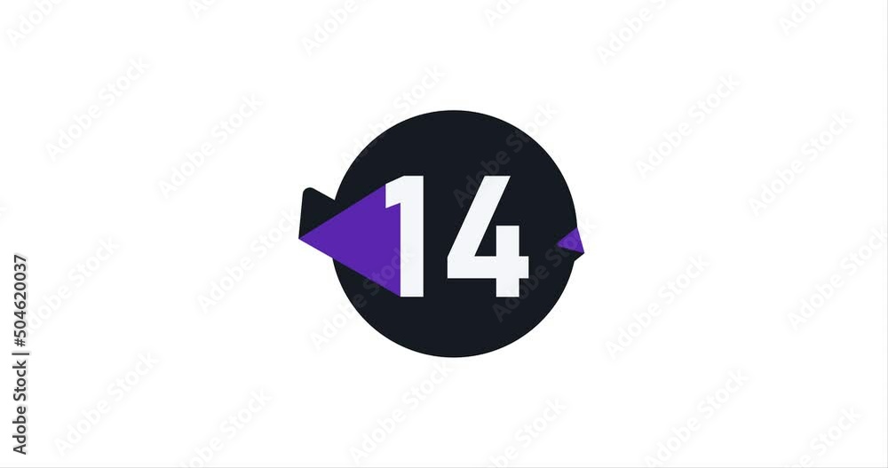 Number 14 logo modern animation design Stock Video | Adobe Stock