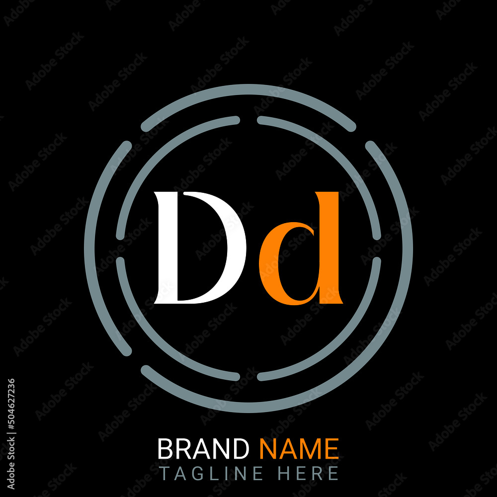 Dd Letter Logo design. white background. Stock Vector | Adobe Stock