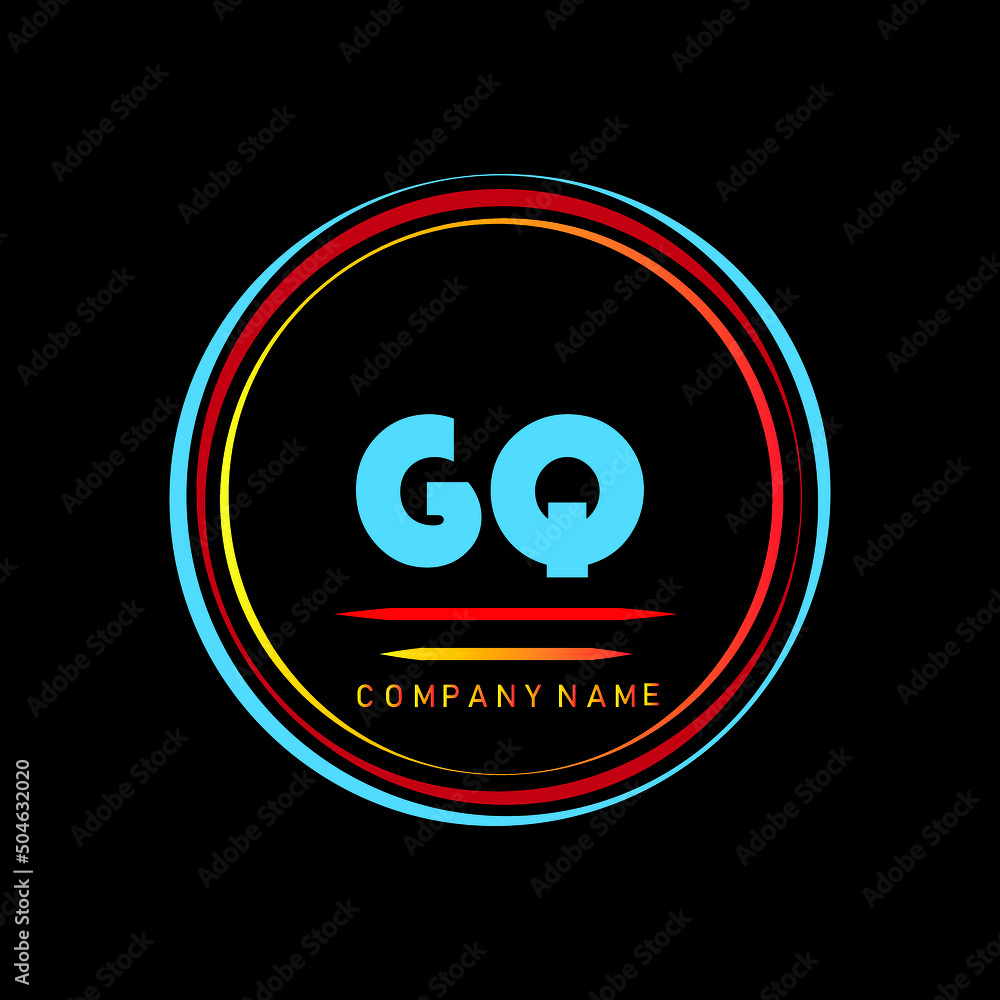 GQ letter logo design with shape. GQ logo design monogram. GQ triangle ...