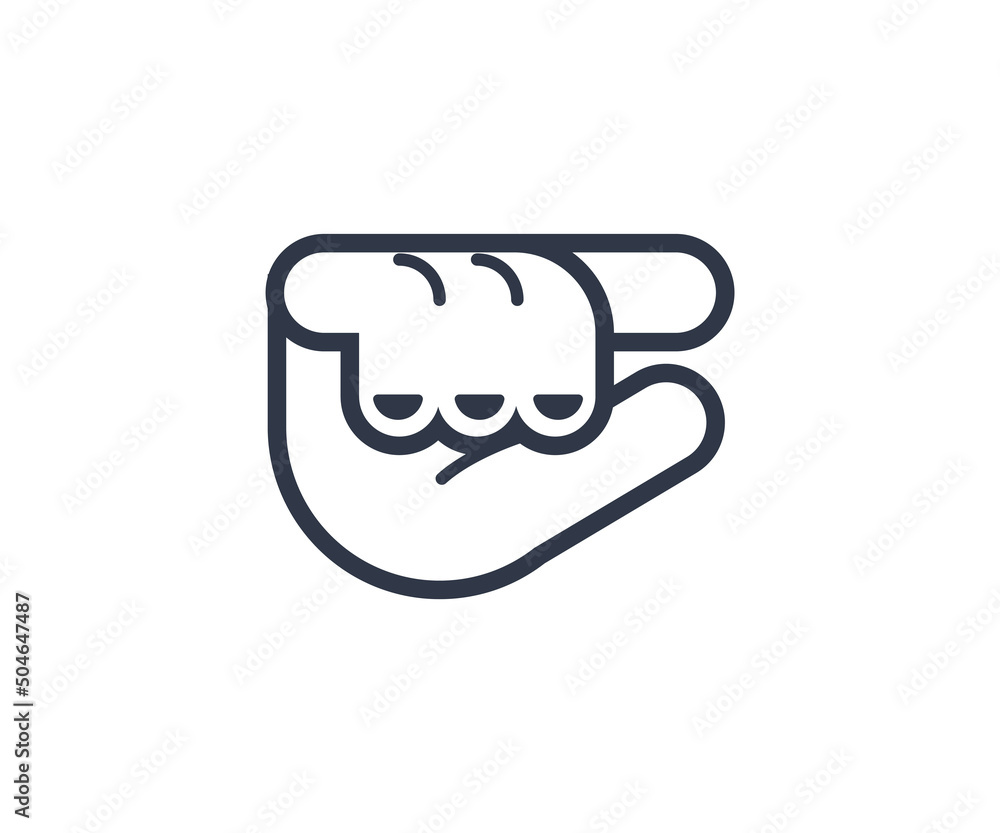 Pinching Hand Gesture Emoticon. Vector Pinching Hand Emoji Stock Vector ...
