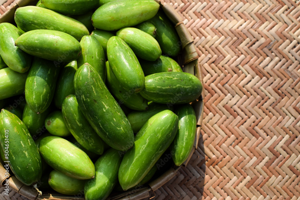 Ivy gourd or scarlet gourds known as Tindora or Ghola, green vegetables ...