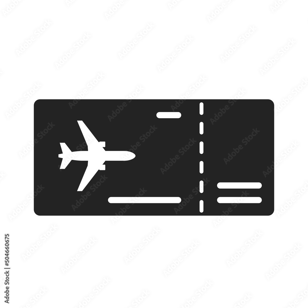 flight ticket icon. travel and tourism symbol. aviation transport ...