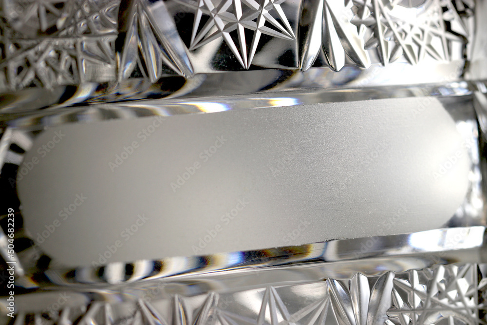 Emphasizes the metallic texture of antique cut crystal glass texture ...