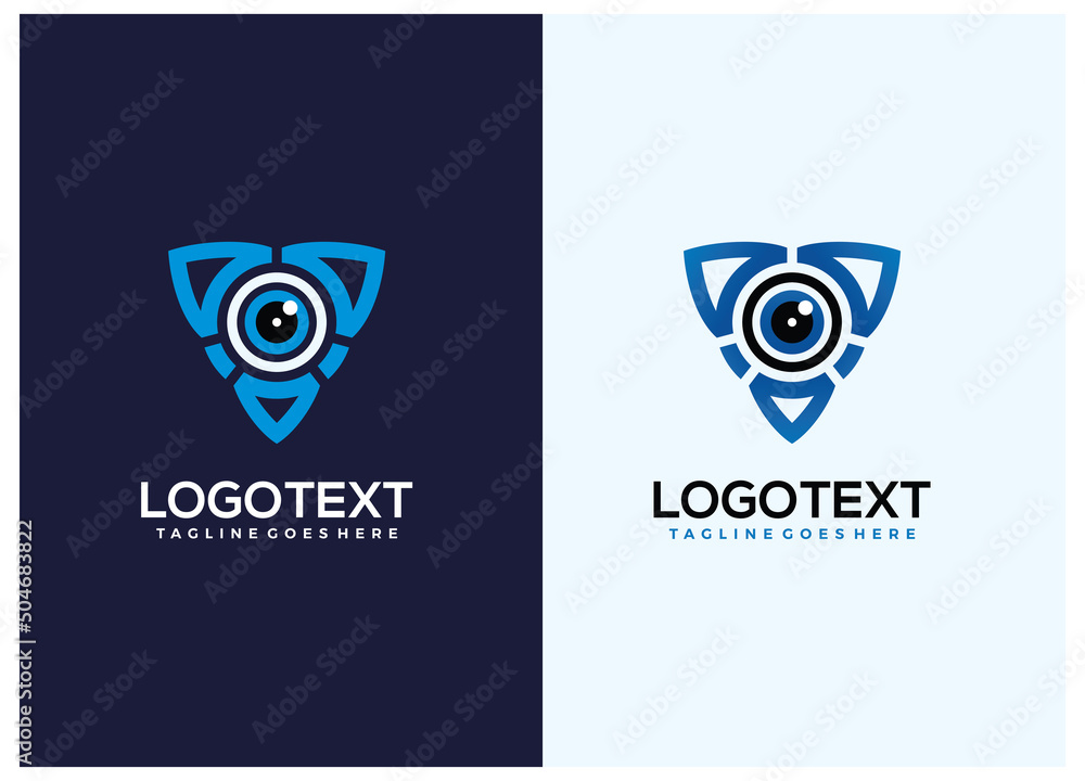 Modern Abstract Camera Smart Security logo design [vector] Stock Vector ...