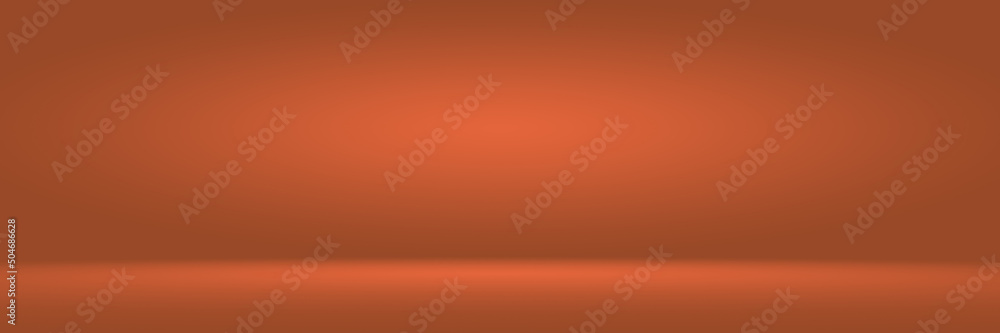 Orange photographic studio background vertical with soft vignette. Soft ...