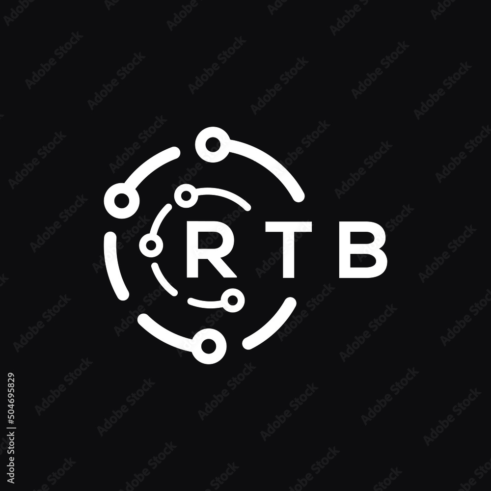 RTB letter logo design on black background. RTB creative initials ...