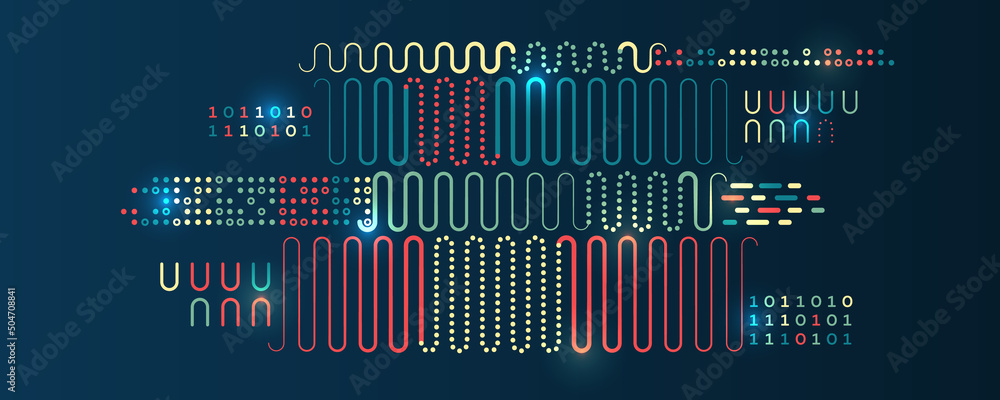 Visualization Of A Large Amount Of Data Abstract Transformation Of Information Processing