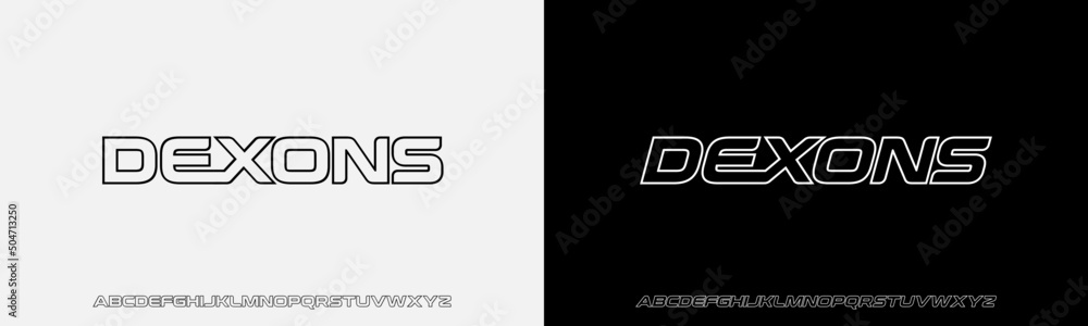 Modern Bold Line Font. Typography urban style alphabet fonts for ...