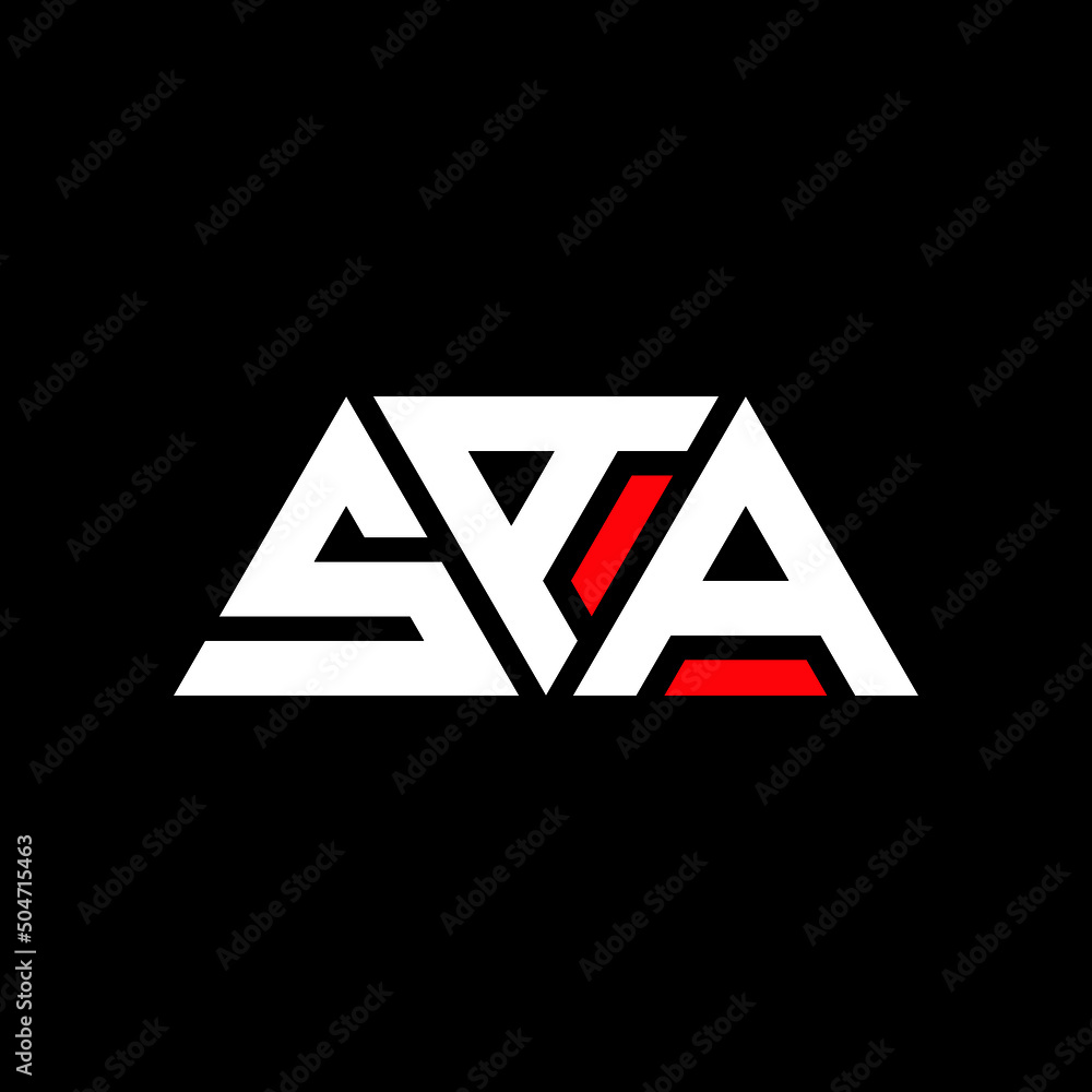 SAA triangle letter logo design with triangle shape. SAA triangle logo ...