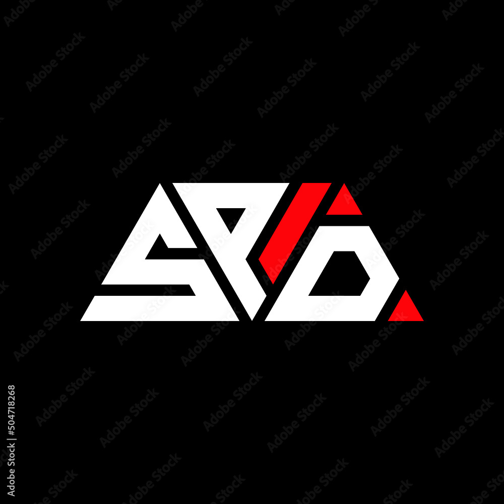 SPD triangle letter logo design with triangle shape. SPD triangle logo ...