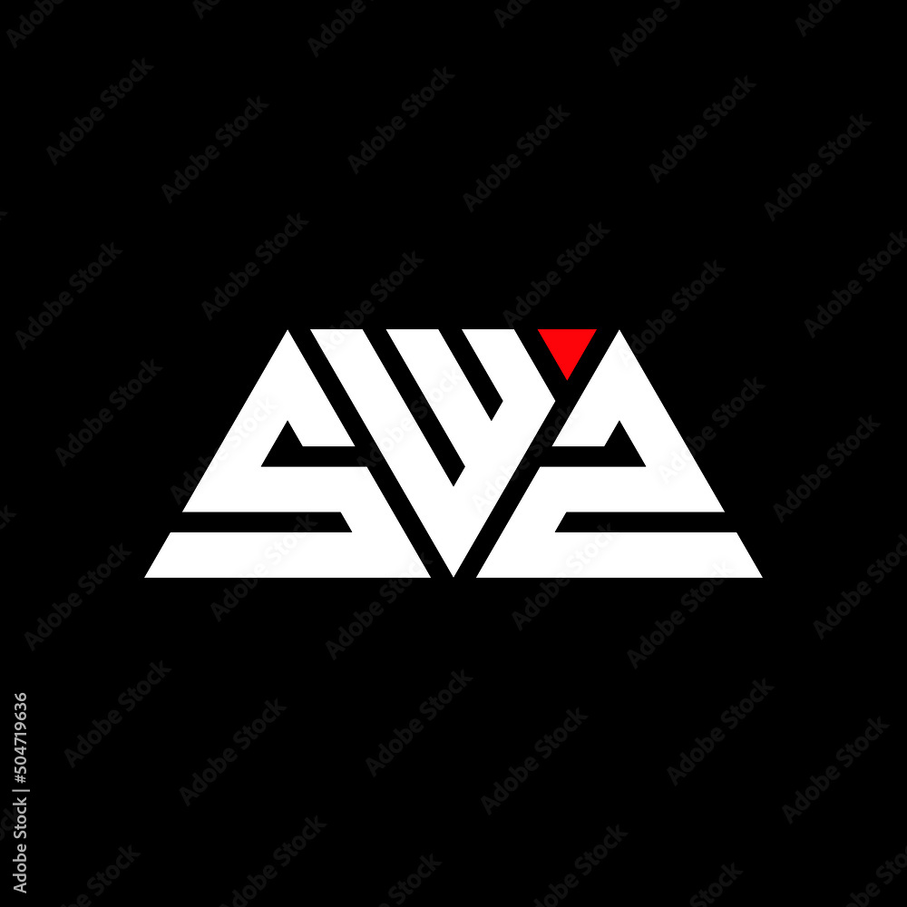 SWZ triangle letter logo design with triangle shape. SWZ triangle logo ...