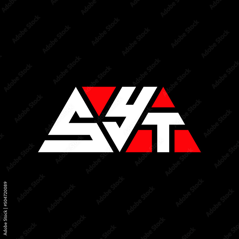 SYT triangle letter logo design with triangle shape. SYT triangle logo ...