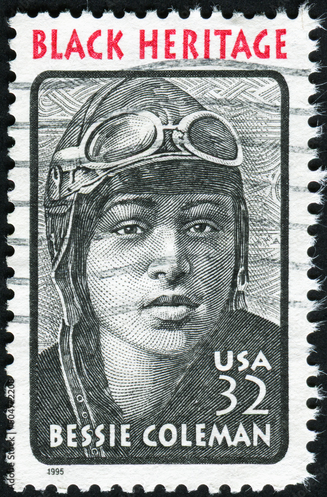 USA - CIRCA 1995: Postage stamp printed in USA showing pilot Elizabeth ...
