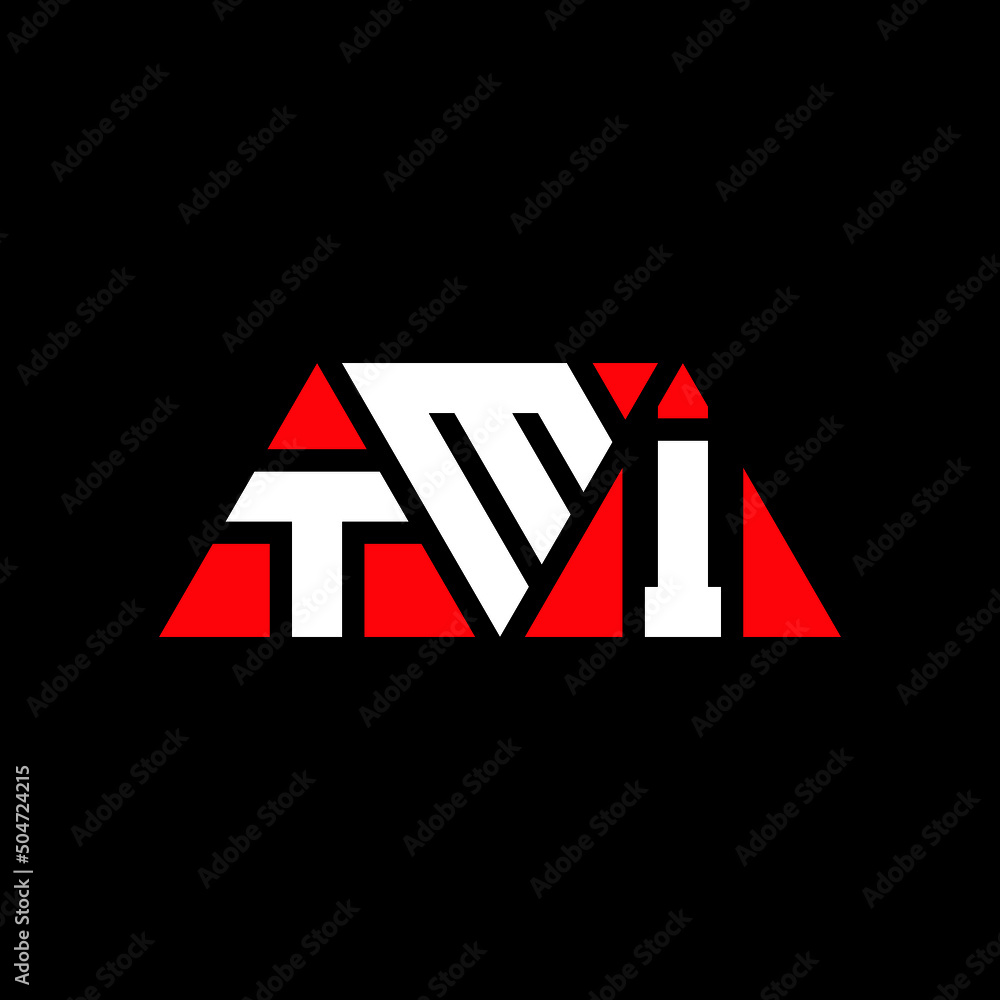 TMI triangle letter logo design with triangle shape. TMI triangle logo ...