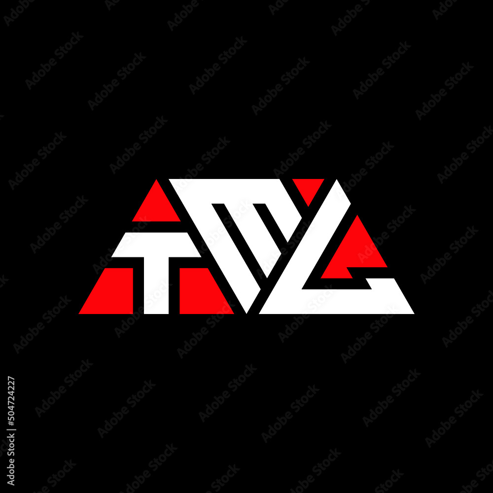 TML triangle letter logo design with triangle shape. TML triangle logo ...