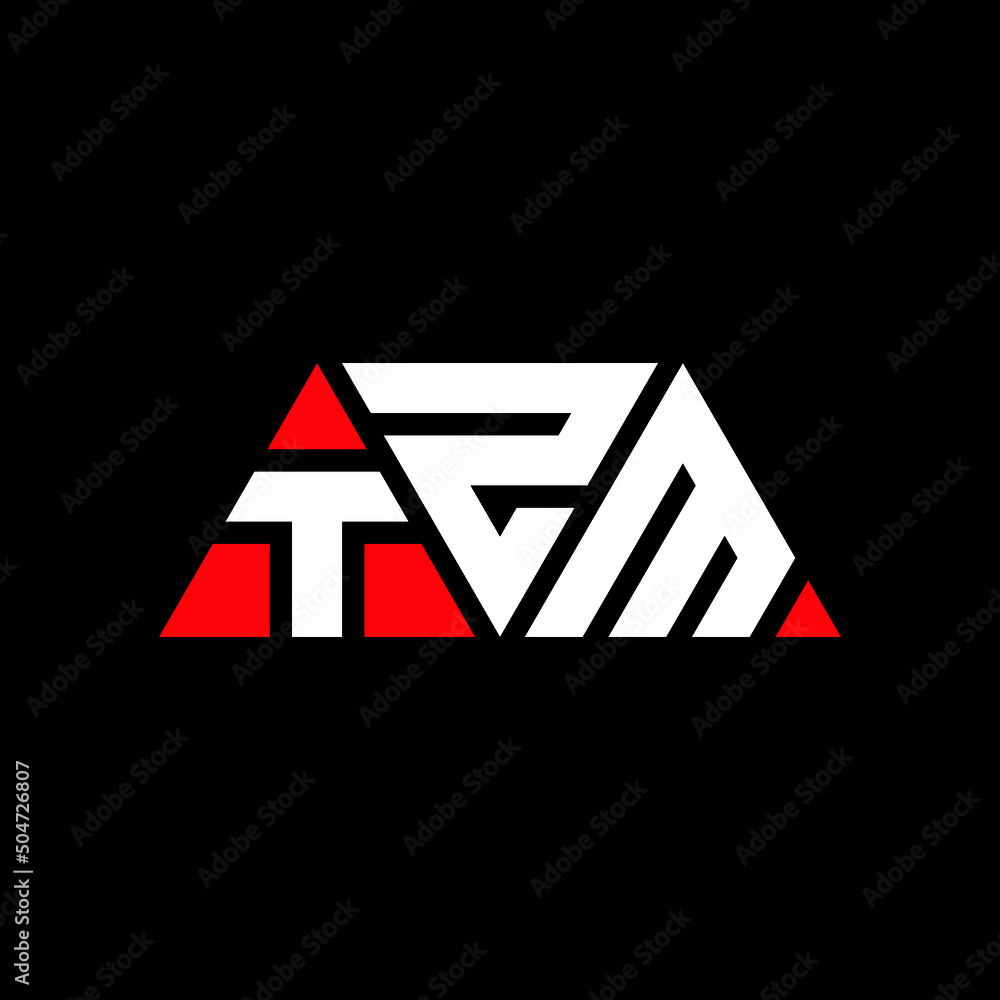 TZM triangle letter logo design with triangle shape. TZM triangle logo ...