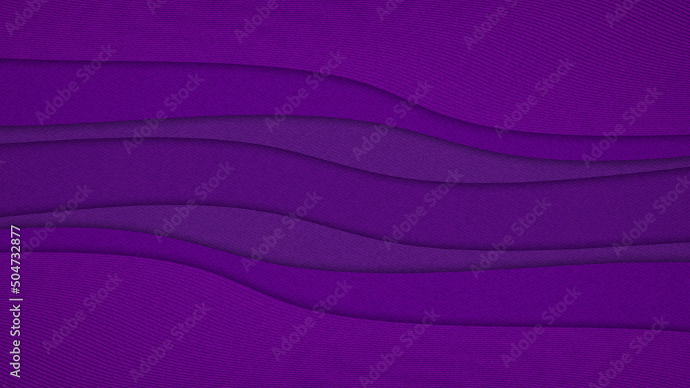 Purple background with paper art line curve and texture grains design ...