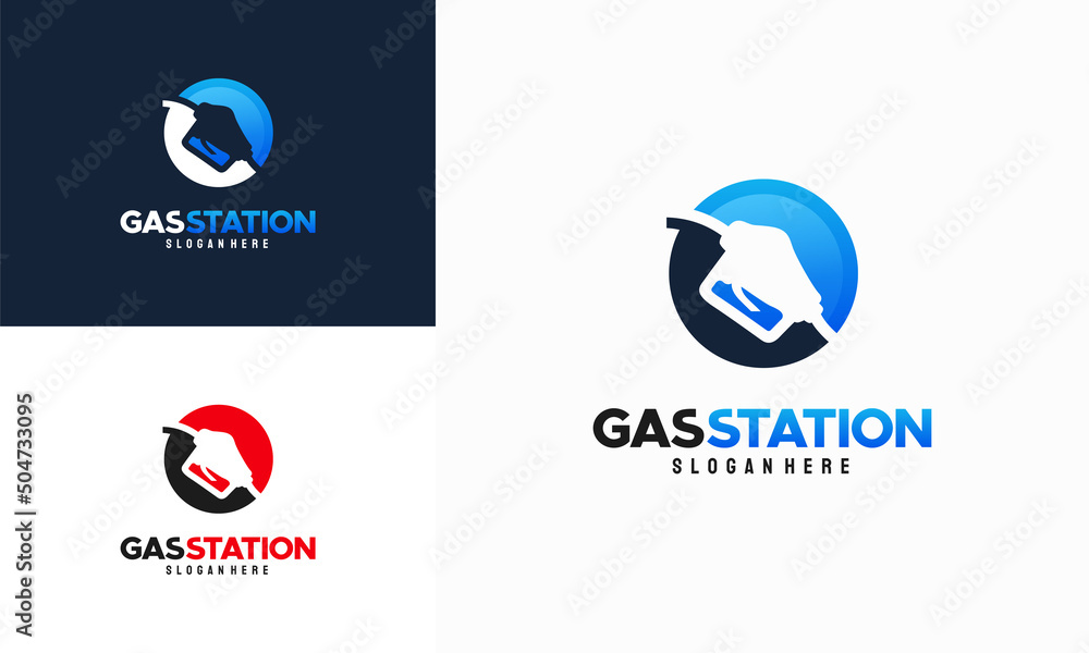 Modern Gas Station Logo Design concept vector, Stock Vector | Adobe Stock