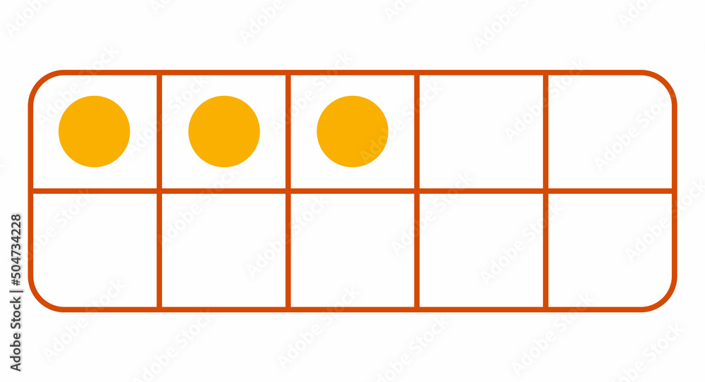 ten frame representation of the number Stock Vector | Adobe Stock