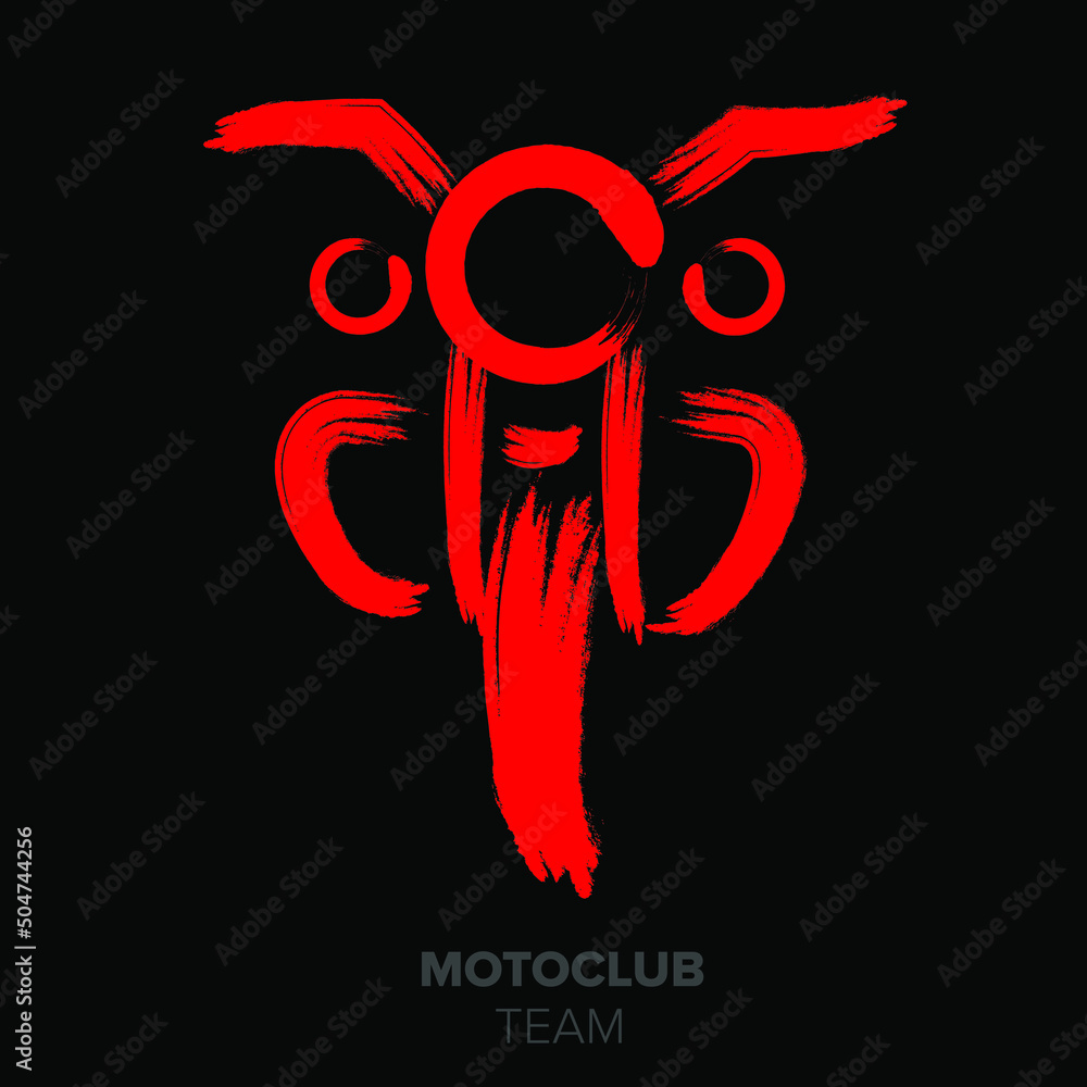 Motorbike poster. Design elements for biker club, racer community logo ...