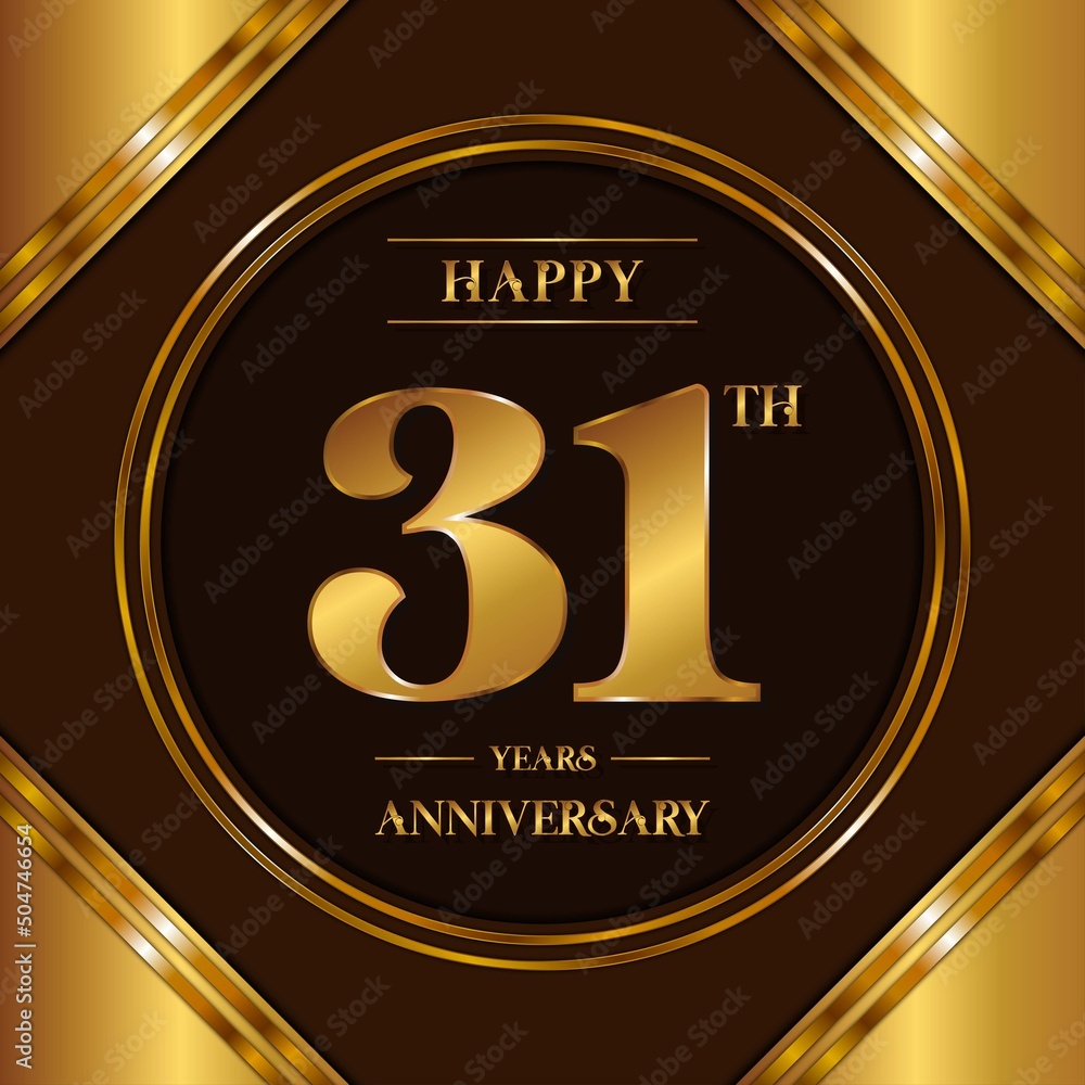 31 Years Anniversary logotype. Anniversary celebration template design ...