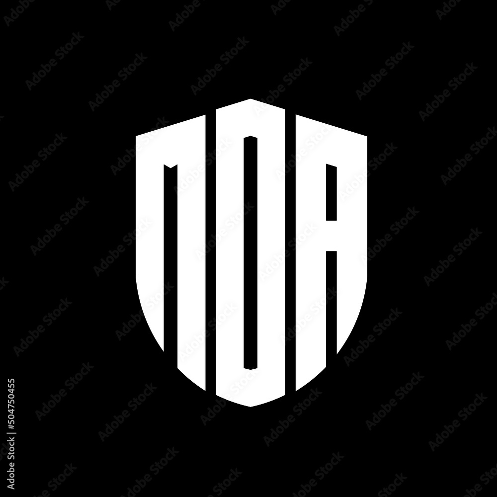 MDA letter logo design. MDA modern letter logo with black background ...