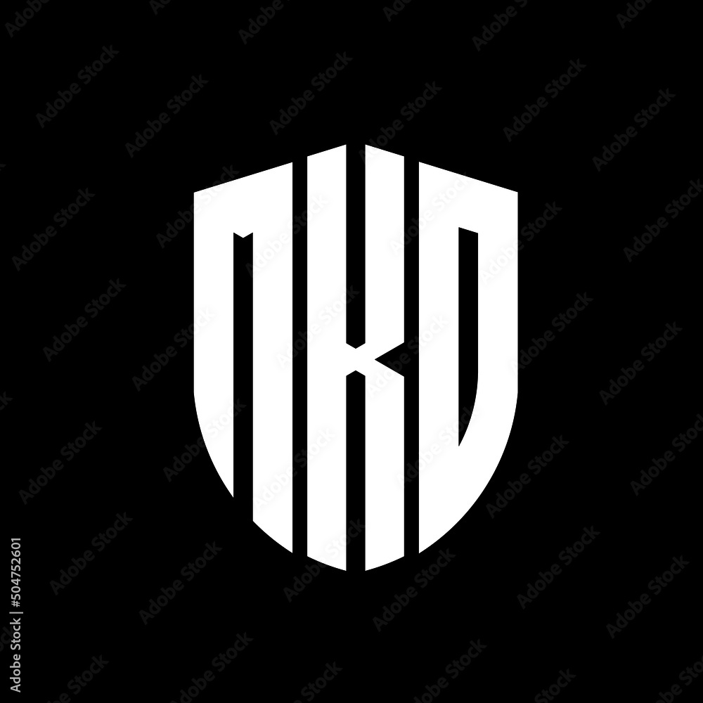 MKD letter logo design. MKD modern letter logo with black background ...