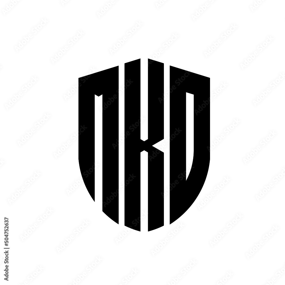 Vecteur Stock MKD letter logo design. MKD modern letter logo with black ...